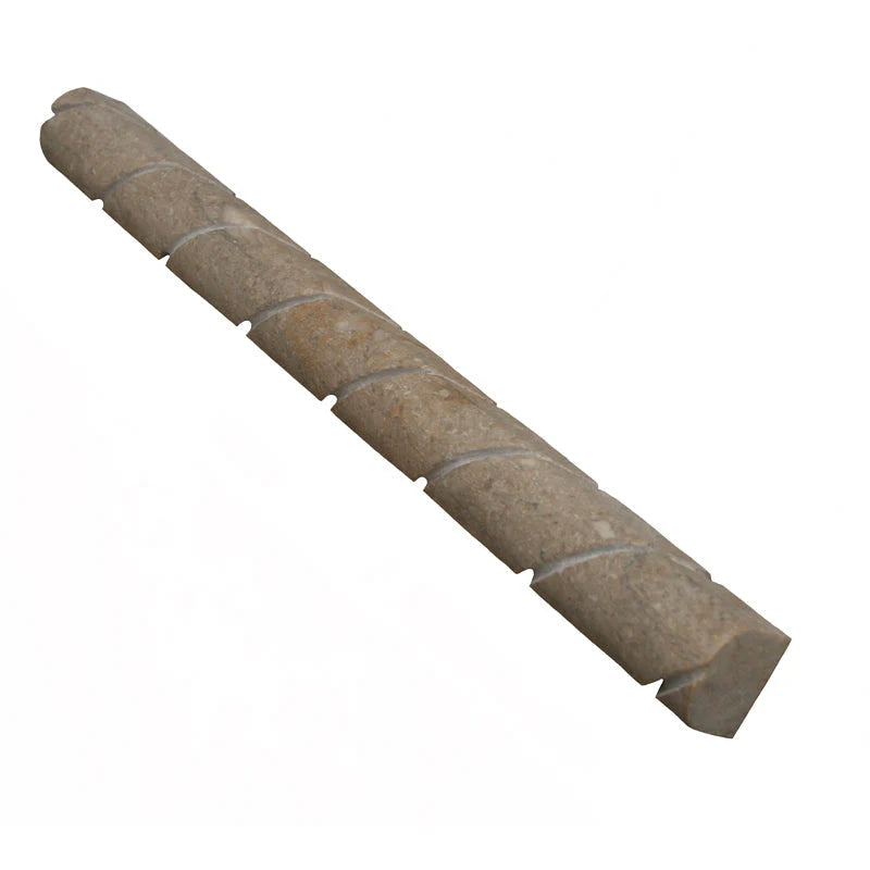 Seagrass Limestone 1x12 Rope Design Liner | stoneandtiledepot.com