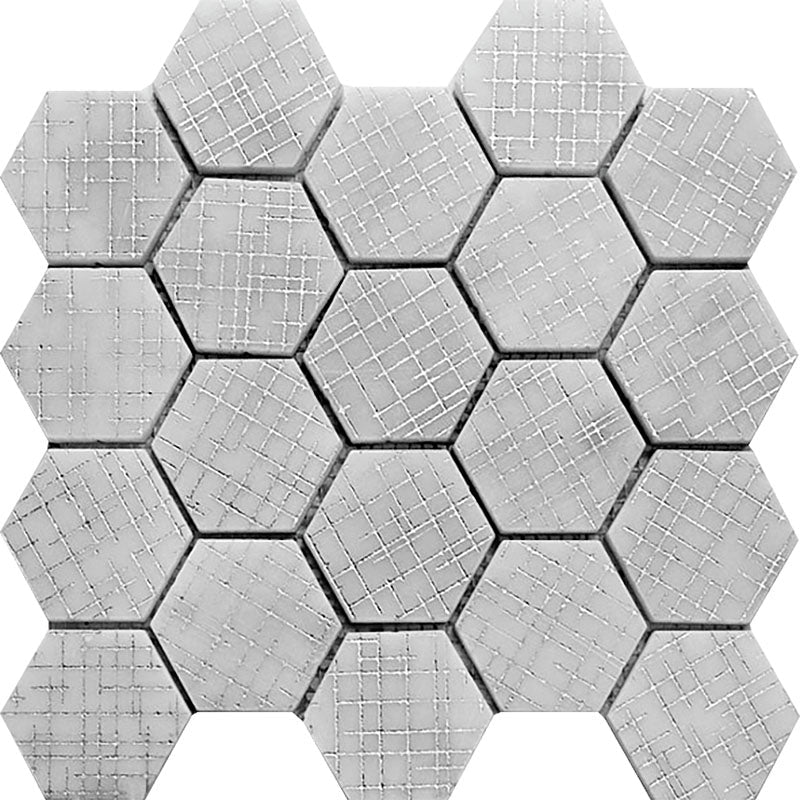 Hex 4 Stone Mosaic Tile | stoneandtiledepot.com