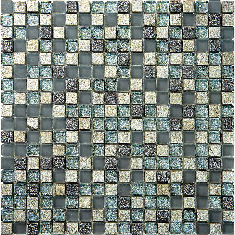 INKA MINI OAK glass, resin, stone Mosaic Tile | stoneandtiledepot.com
