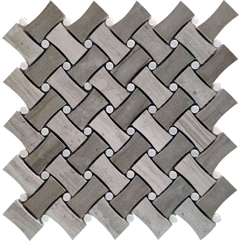 Savannah Habersham Wooden Gray/athens Gray/eastern White Mosaic Tile ...