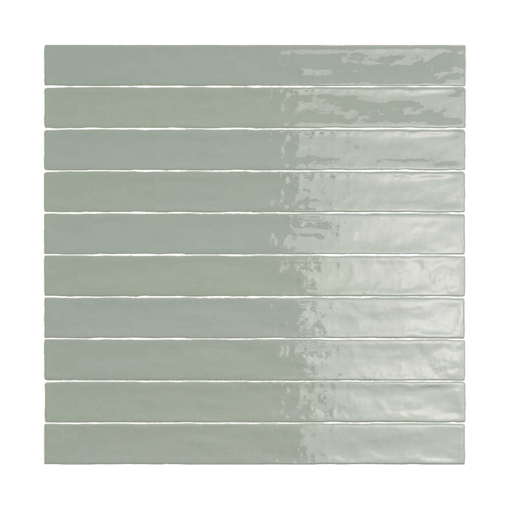 Verde Menta Glossy 2x20 Ceramic Tile | stoneandtiledepot.com